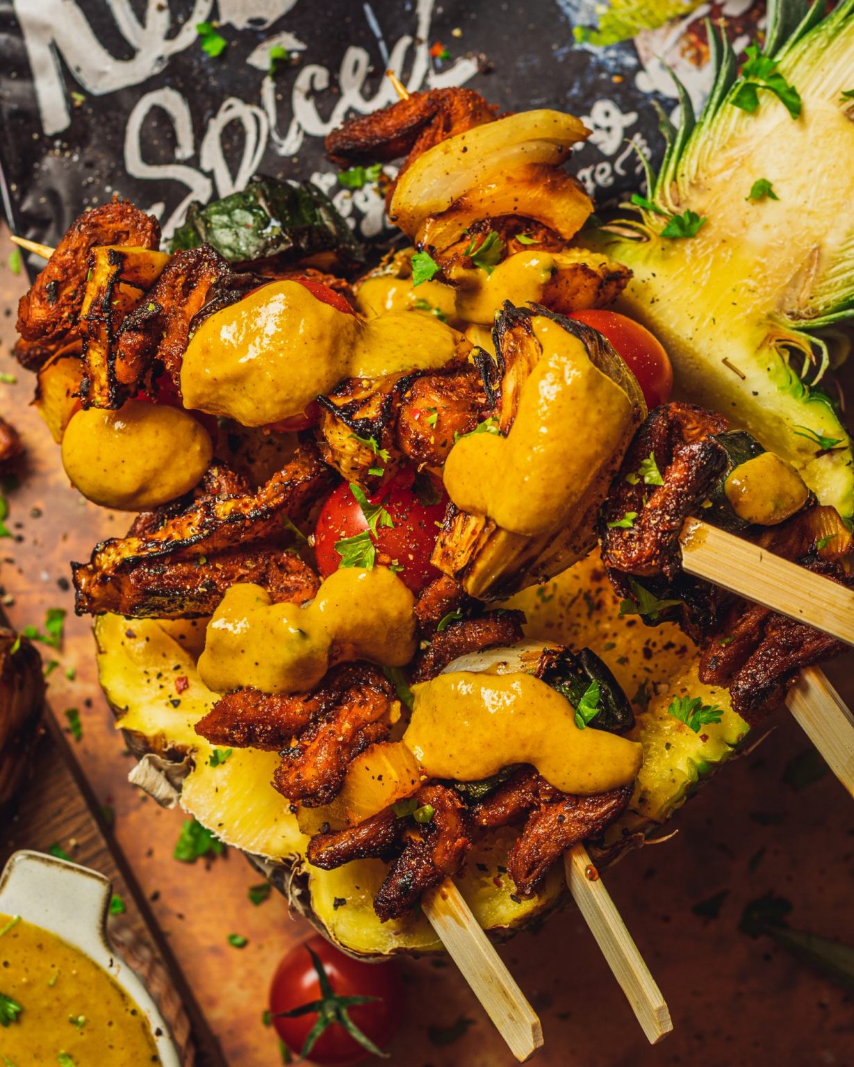 Pineapple Curry BBQ Sauce (Vegan) - Romy London