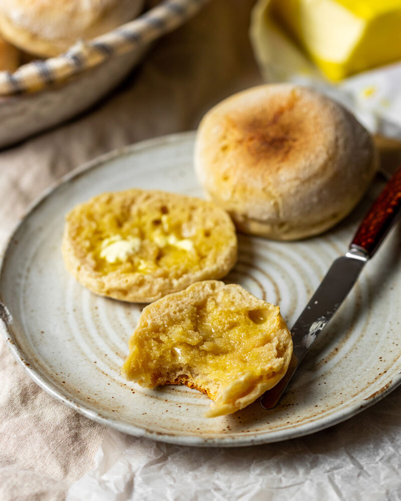 Sourdough Discard English Muffins Vegan Romy London sourdough-discard-english-muffins-vegan-romy-london