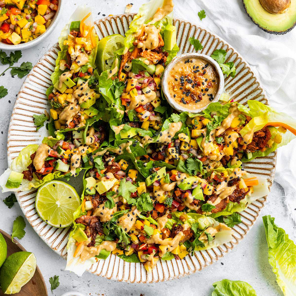 Spicy Vegan Lettuce Wraps Recipe (No Tofu!) - Romy London