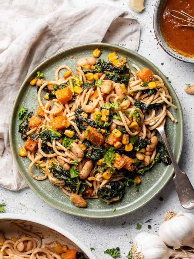 Vegan Nduja Pasta with Roasted Eggplant (Creamy & Spicy)